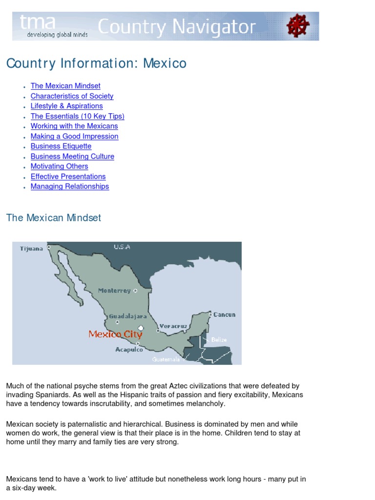 Understanding Mexican Culture: Insights into the Mexican Mindset ...