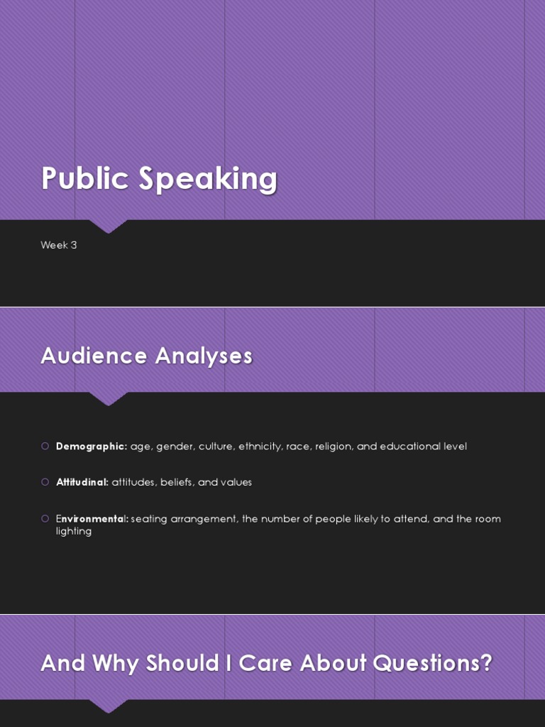 Public Speaking Audience Insights | PDF