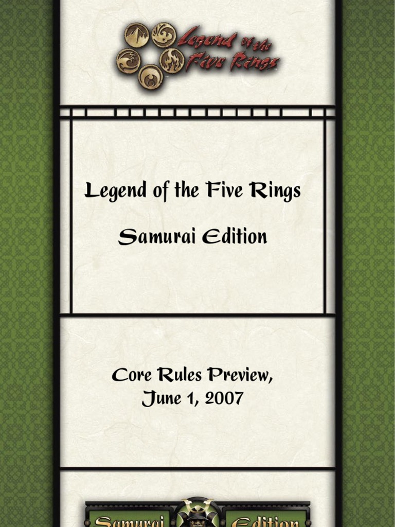L5R CCG - 6 Samurai Edition Basic Ruebook | PDF | Leisure | Armed Conflict