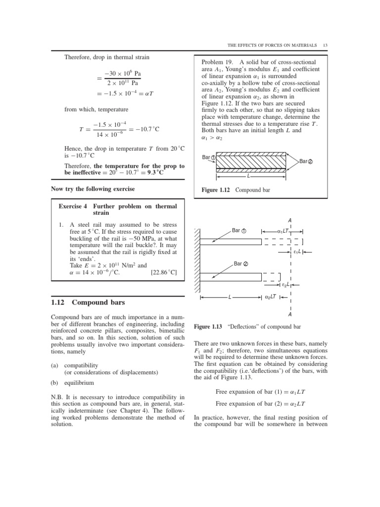Compound Bars | PDF | Stress (Mechanics) | Buckling