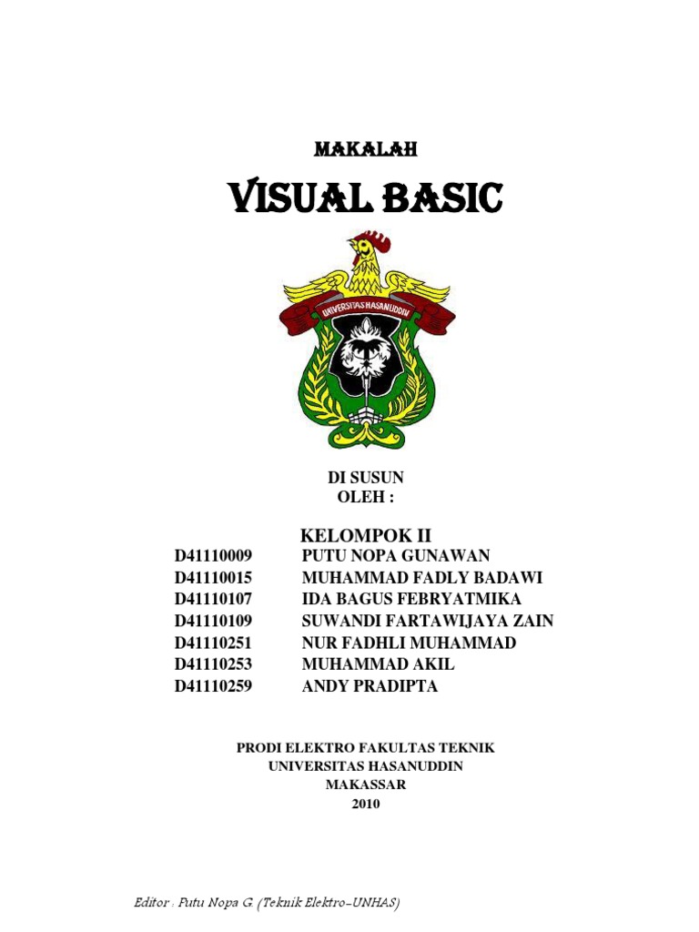 Makalah Visual Basic | PDF | Komputer