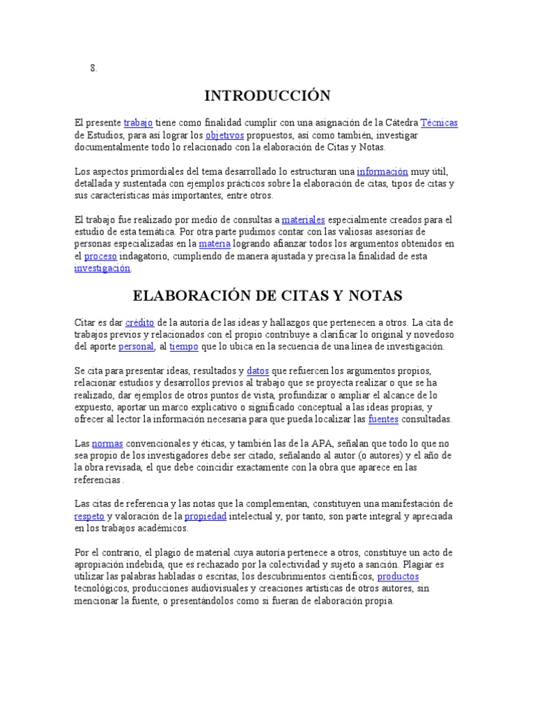 Citas en Introducciones según APA | PDF | Comillas | Traducciones