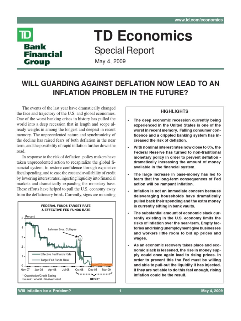 TD Economics: Special Report | PDF | Money Supply | Federal Reserve