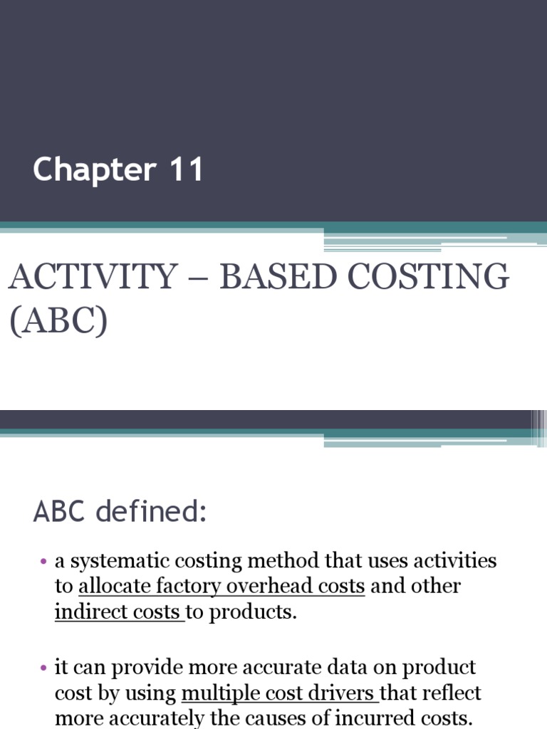 ABC Costing | PDF | Cost | Supply Chain Management