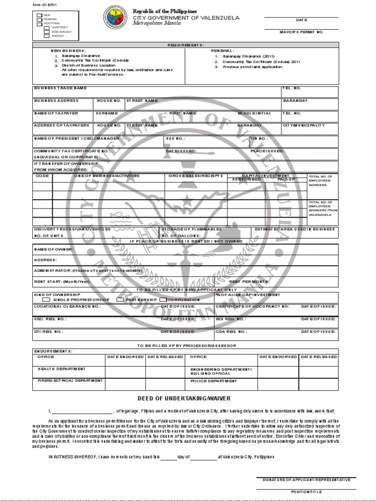 BPLO Forms | PDF | Taxes | Business