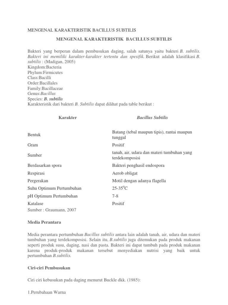Bacillus Subtilis | PDF
