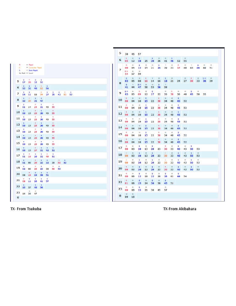TX Schedule | PDF | Business | Transport