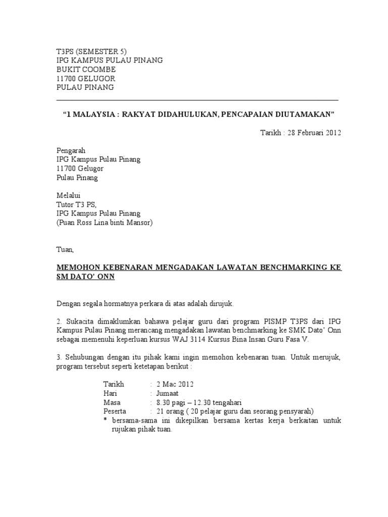 Surat Keluar T3PS IPG KPP Kebenaran Kertas Kerja | PDF