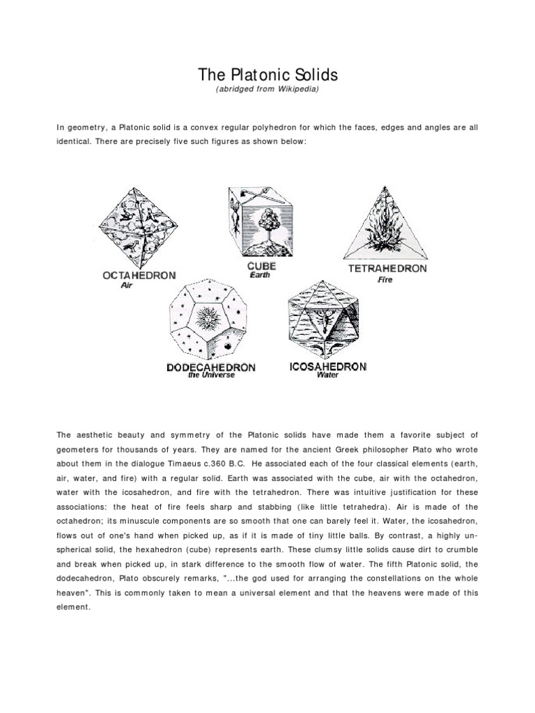 Platonic Solids | PDF | Linear Programming | Euclid