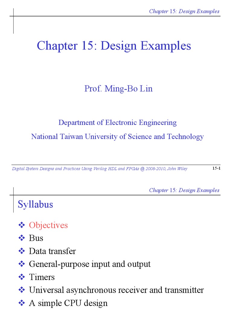 Design Examples-Digital System Designs and Practices Using Verilog HDL and FPGAs | PDF ...