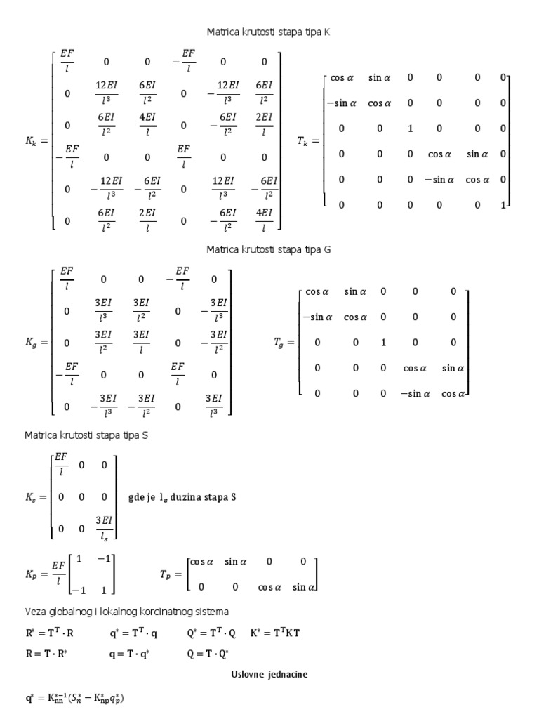 Formule - Matrice | PDF