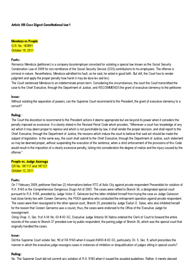 Case Digest: Constitutional Law Insights | PDF | Precedent | Supreme Courts