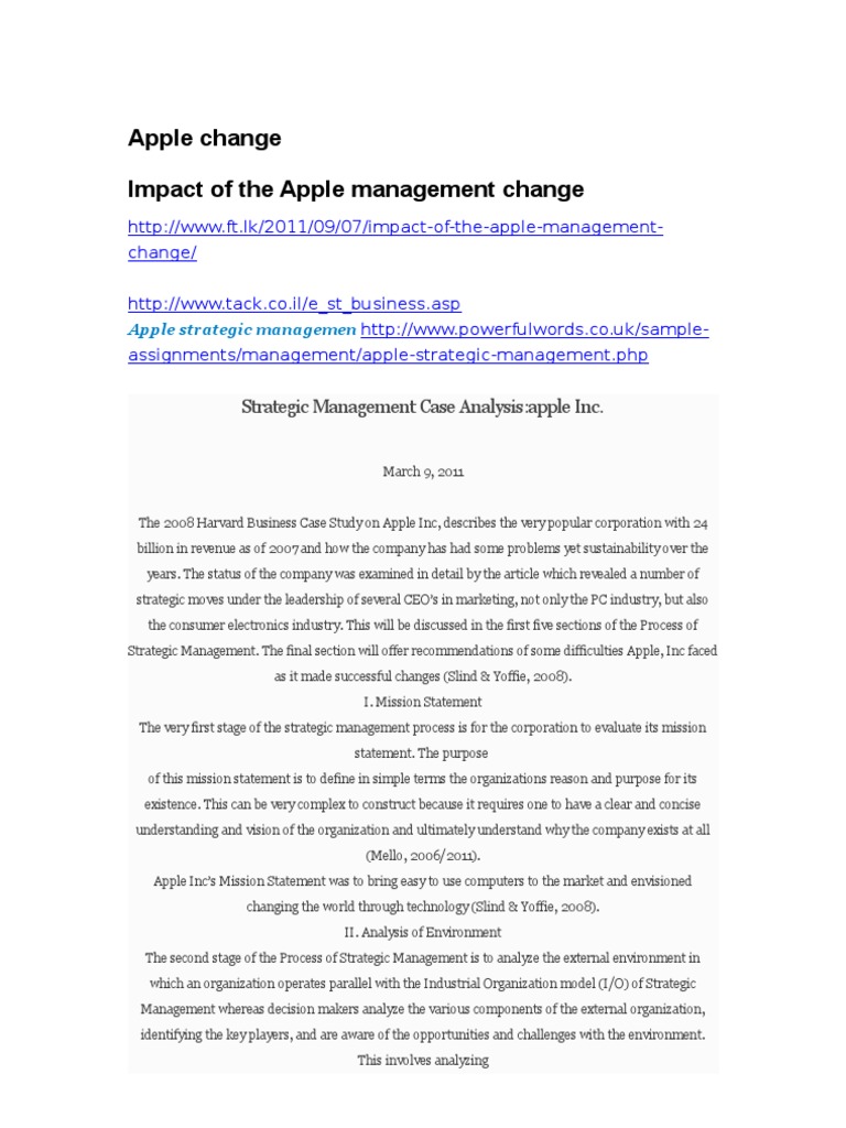 Apple Management Change | Download Free PDF | Apple Inc. | Macintosh