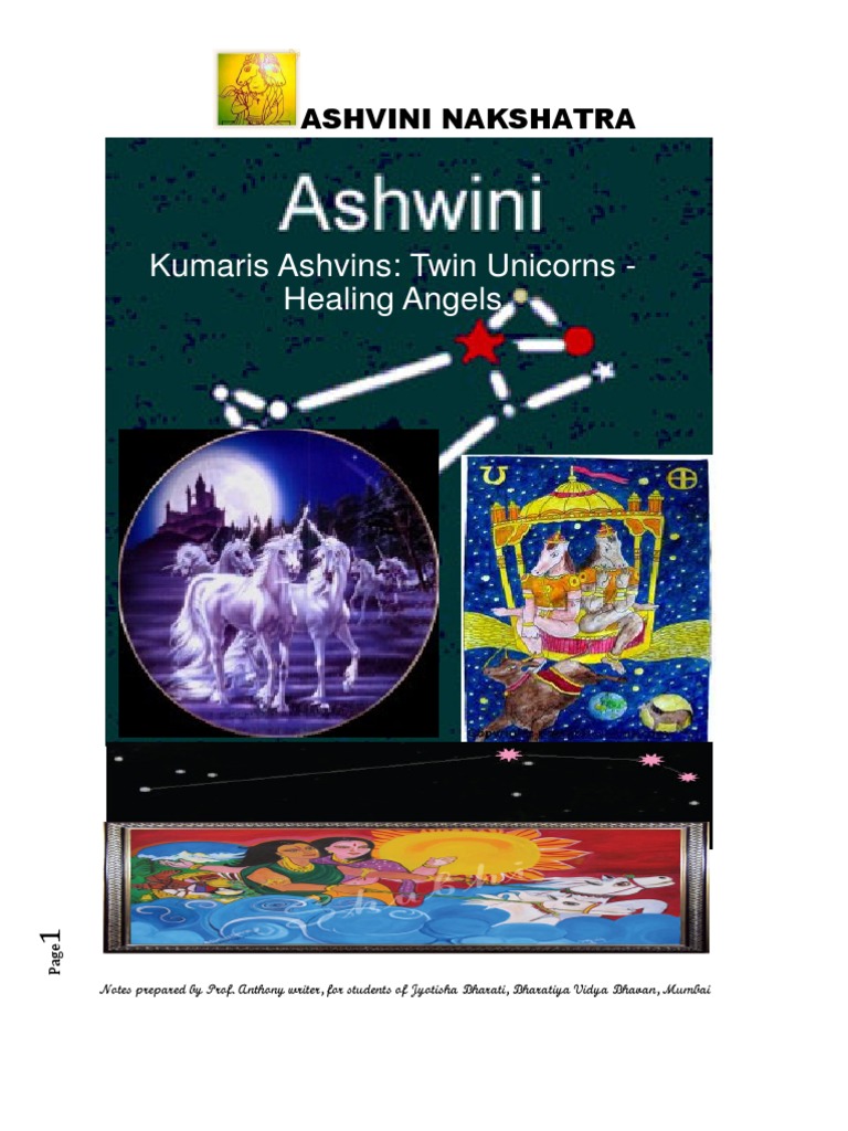 Ashvini Nakshatra - The Star of Healing and Transportation | PDF ...
