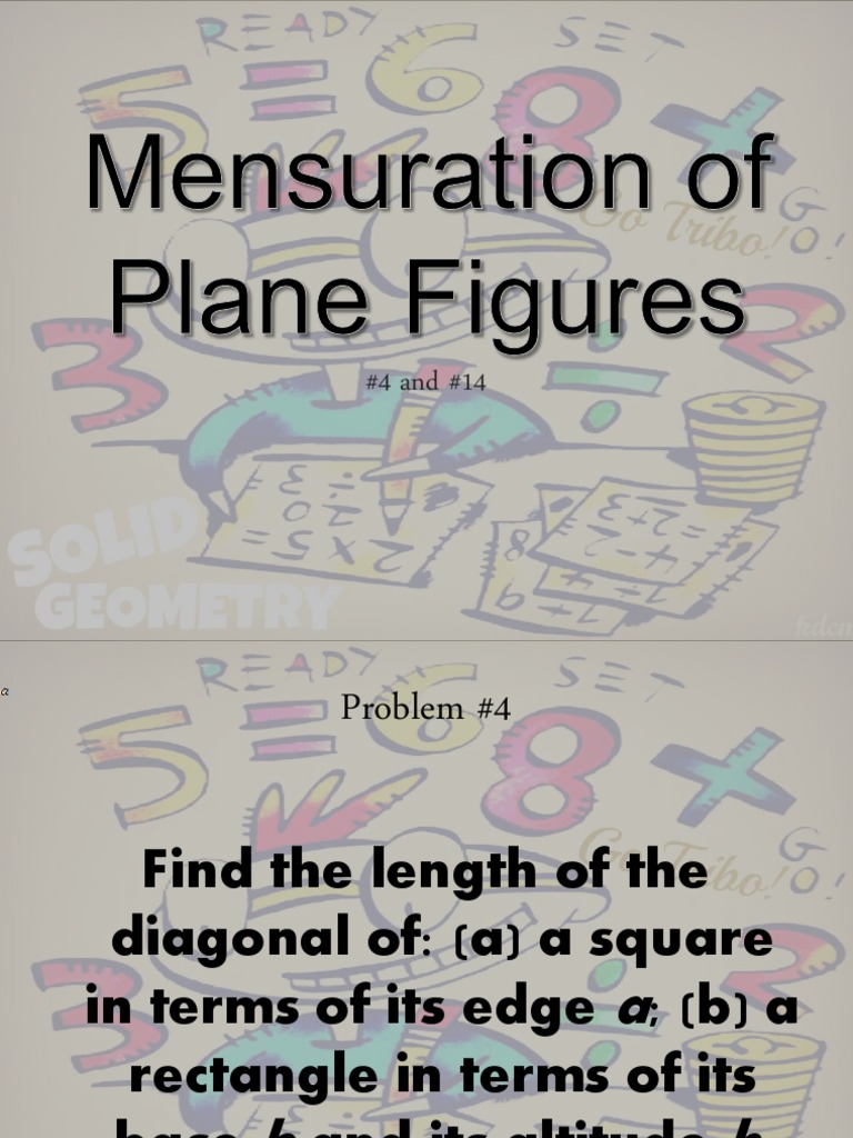 Mensuration of Plane Figures | PDF
