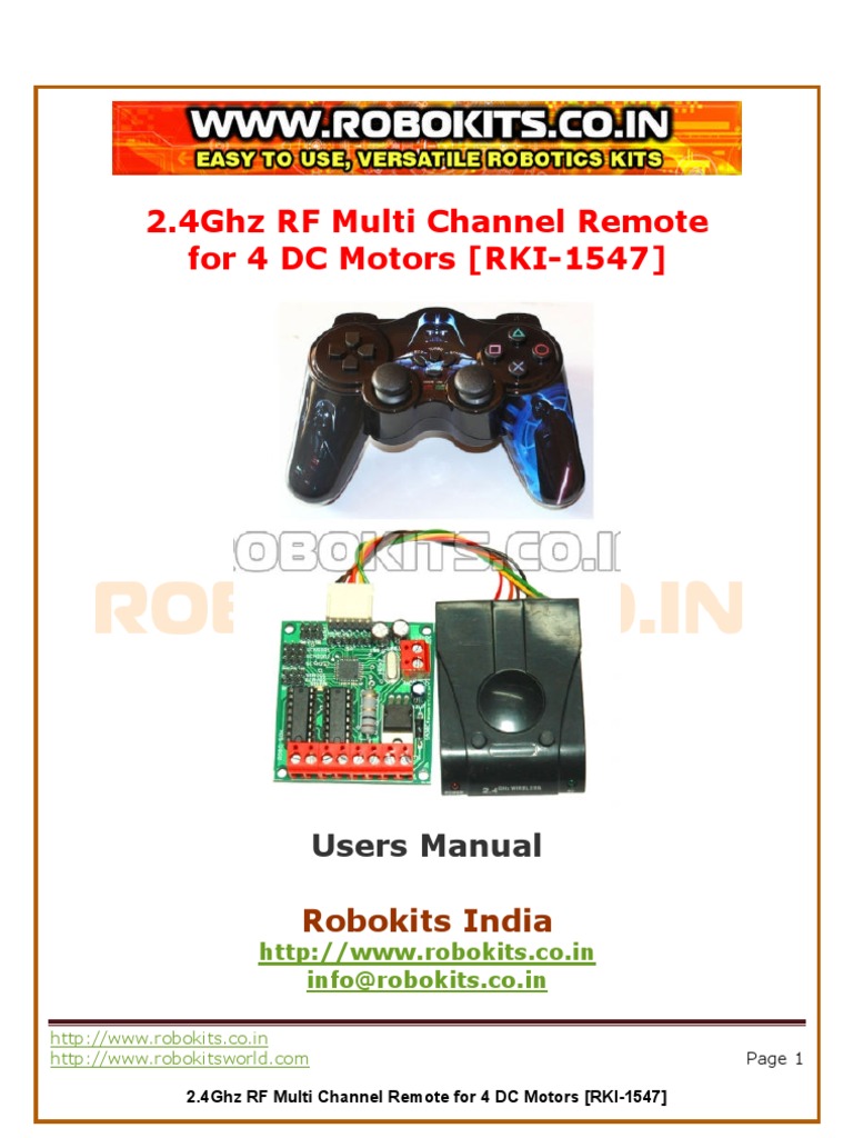 2.4Ghz RF | PDF | Remote Control | Wireless