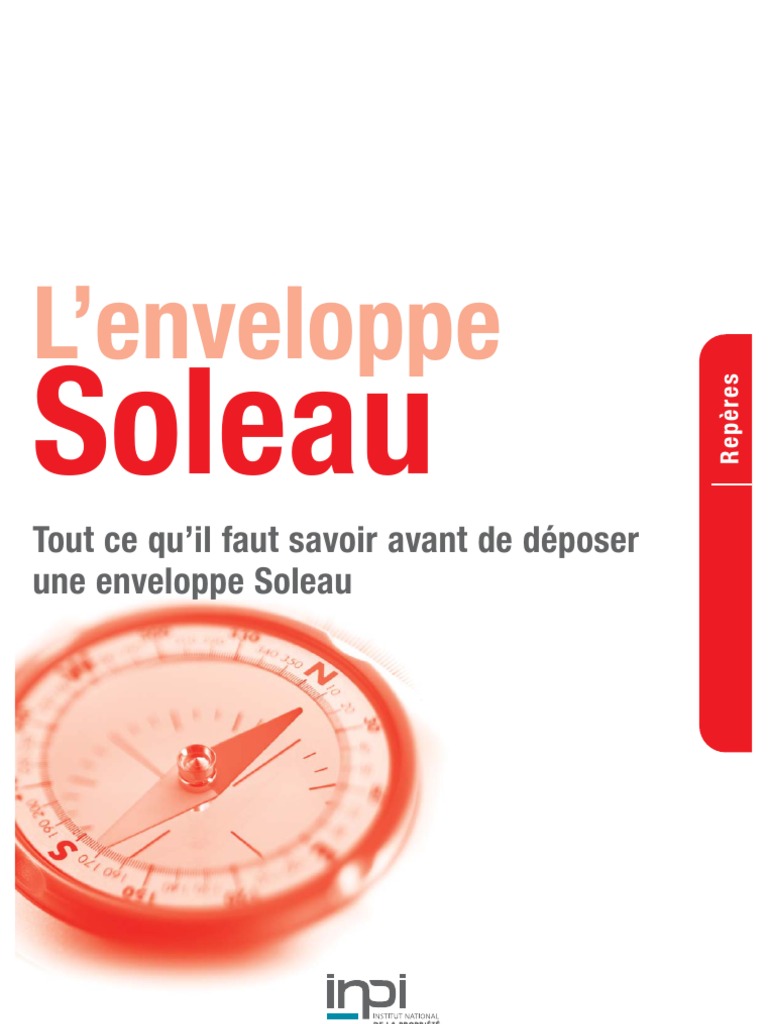 Brochure Enveloppe Soleau PDF | PDF | Brevet | Invention