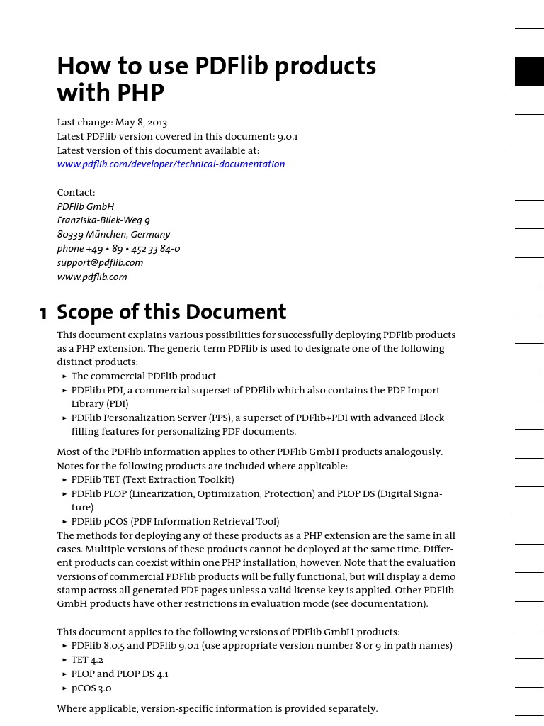 PDFlib in PHP HowTo | PDF | Php | Ibm System I