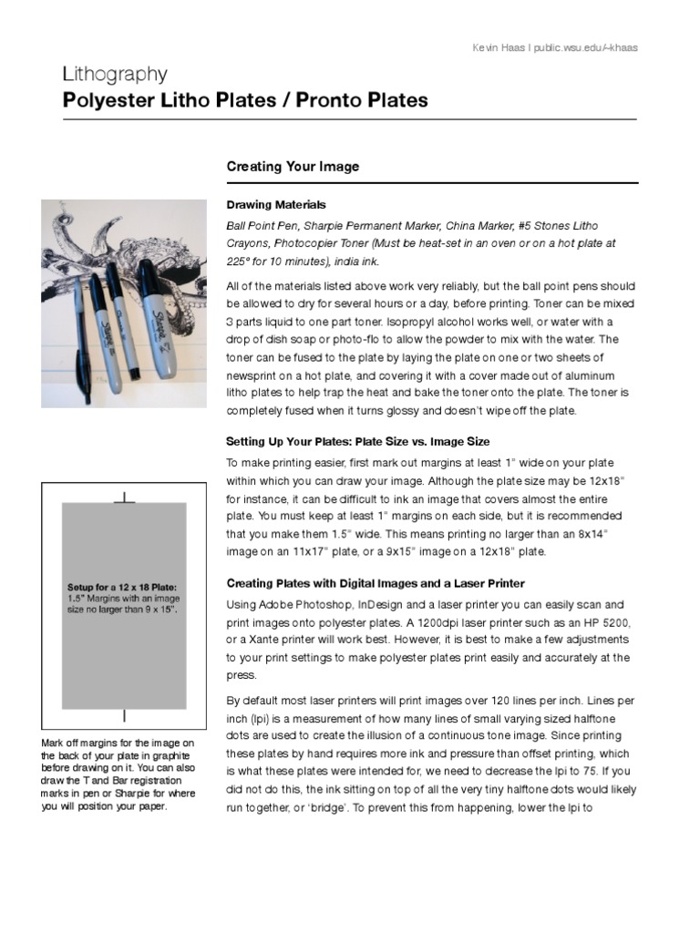 Polyester Plate Lithography | Printmaking | Lithography