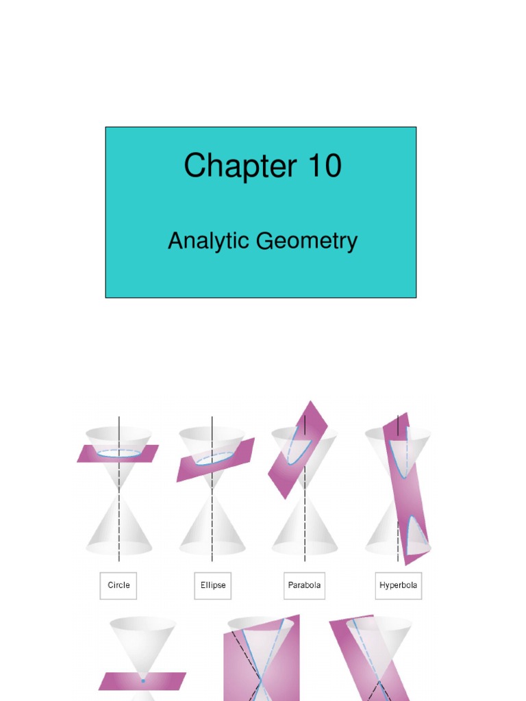 Eccentricity and Conic Sections Overview | PDF | Ellipse | Analytic ...