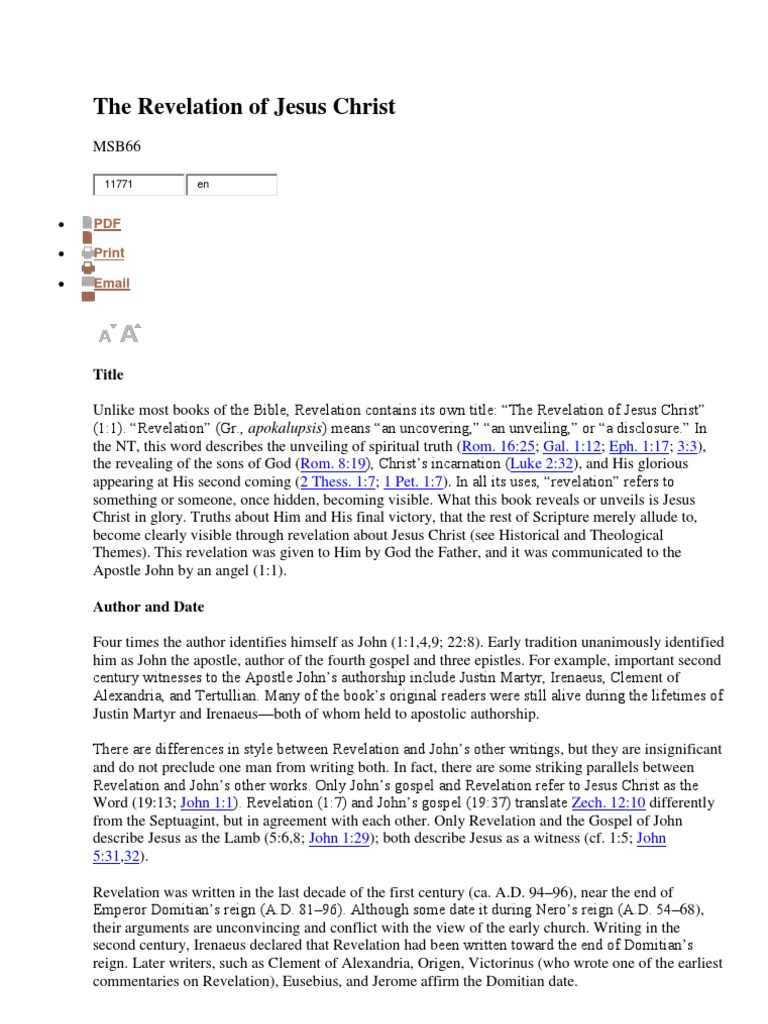 Book Of Revelation Introduction Ques Ans By John Macarthur