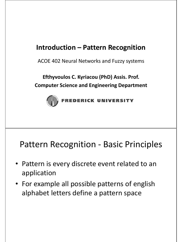 Introduction Pattern Recognition | PDF