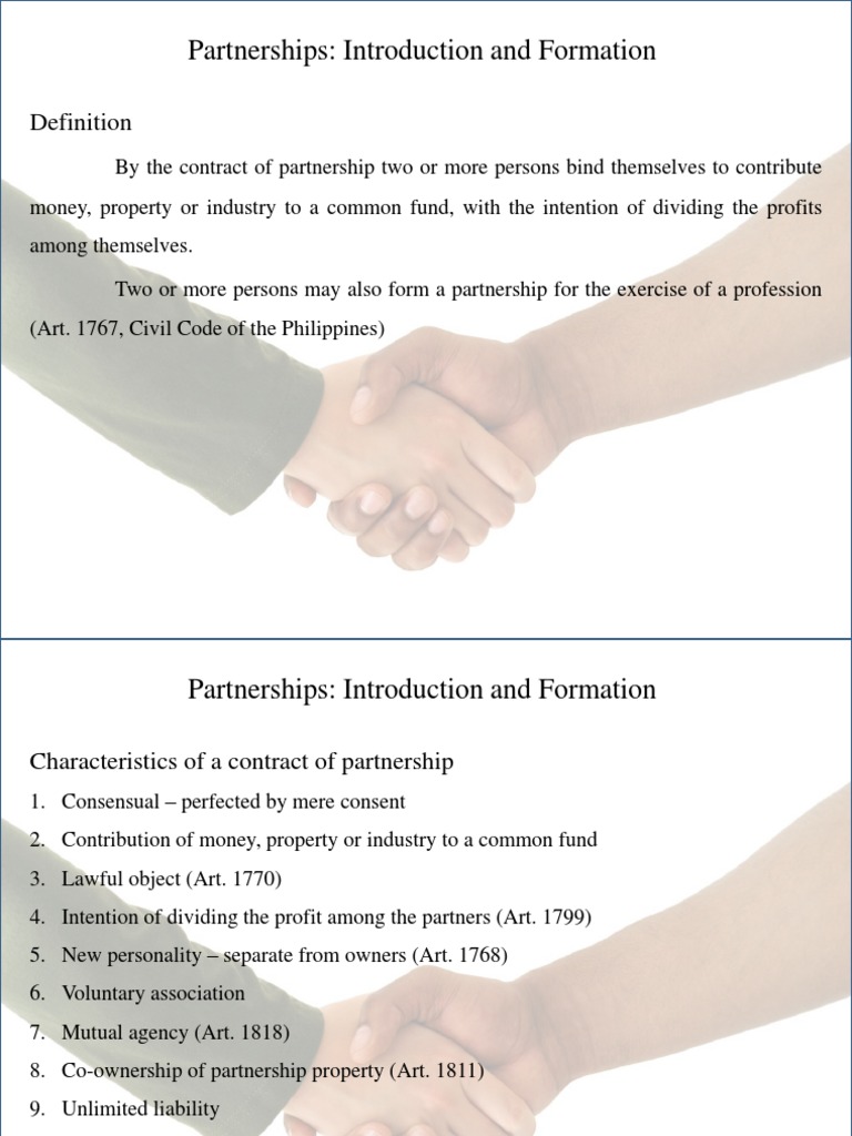 01 Introduction and Formation | PDF | Partnership | Debits And Credits