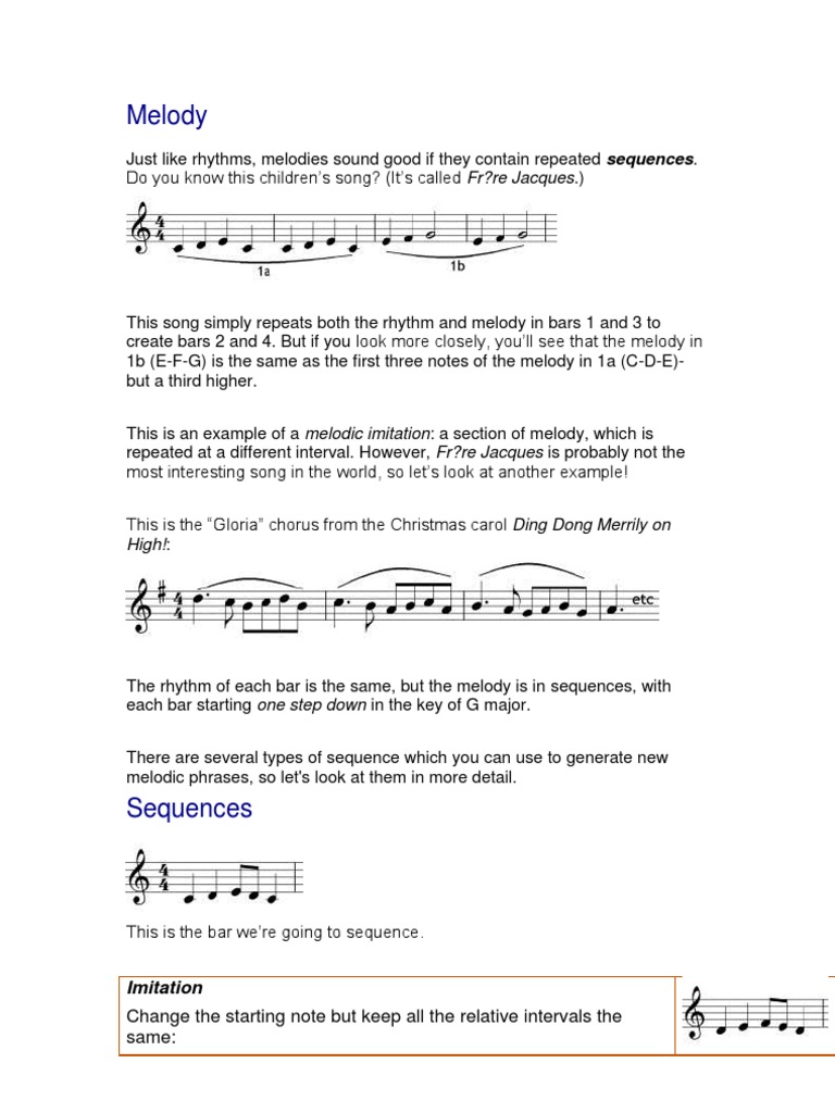 Melody Writing | PDF | Pitch (Music) | Classical Music