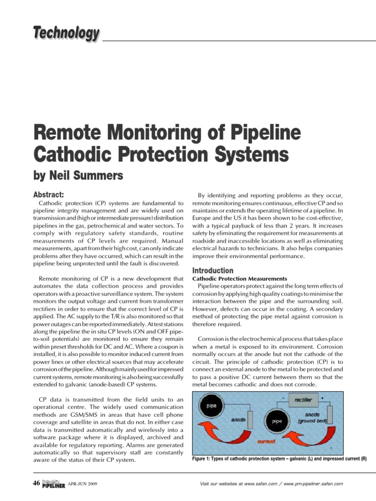 Remote Monitoring-Cathodic Protection-Specification 2 | PDF | Corrosion ...