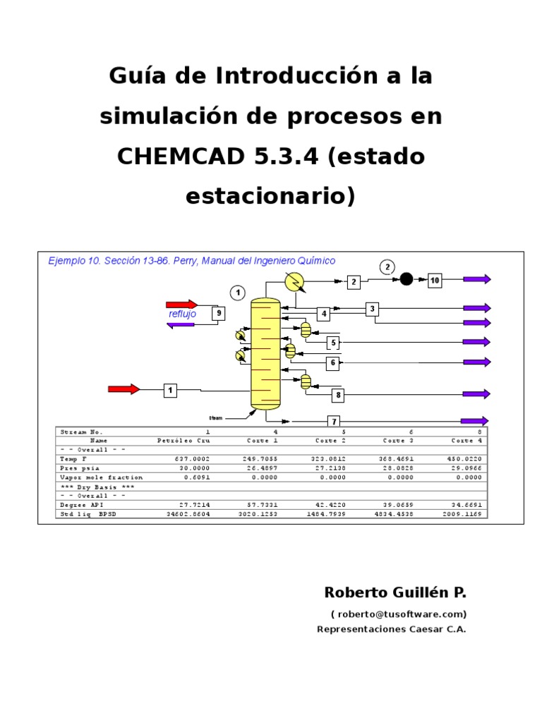 Chemcad 5 3 4 - Manual | PDF | Equilibrio químico | Simulación