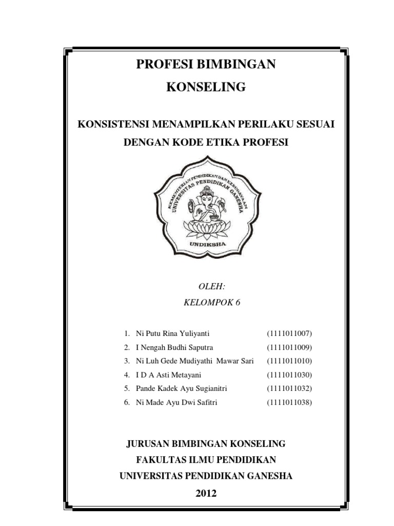 Profesi BK | PDF