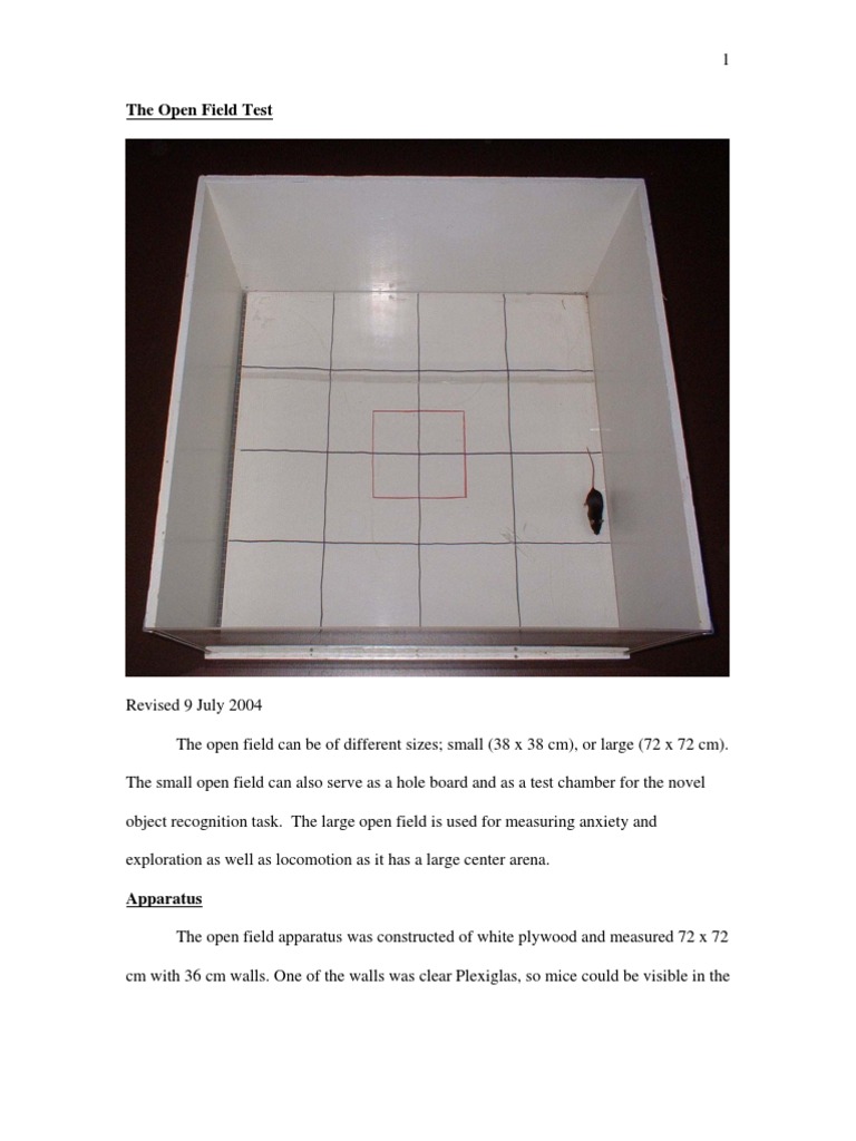 Open Field Test | Factor Analysis | Anxiety | Prueba gratuita de 30 ...
