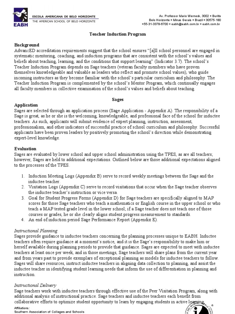 Teacher Induction Program | PDF | Educational Assessment | Education In ...