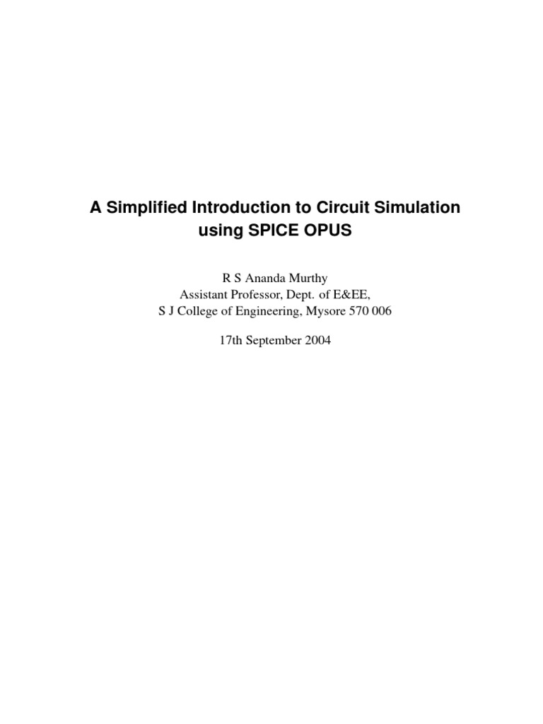 Tutorial Spice Opus | PDF | Spice | Bipolar Junction Transistor