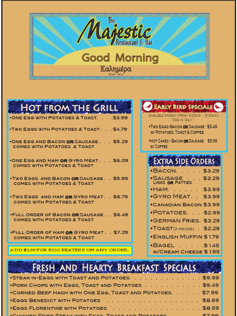 Maji Menu 20121 | PDF | Salad | Hamburgers