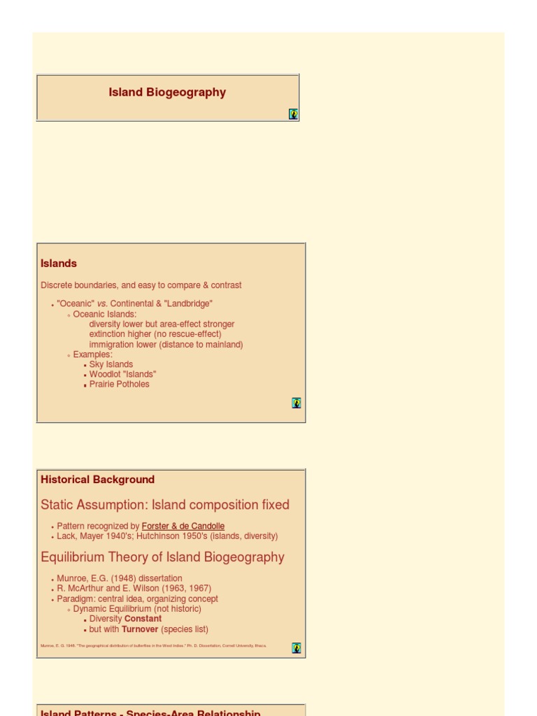 Island Biogeography 2 | PDF | Biogeography | Evolution