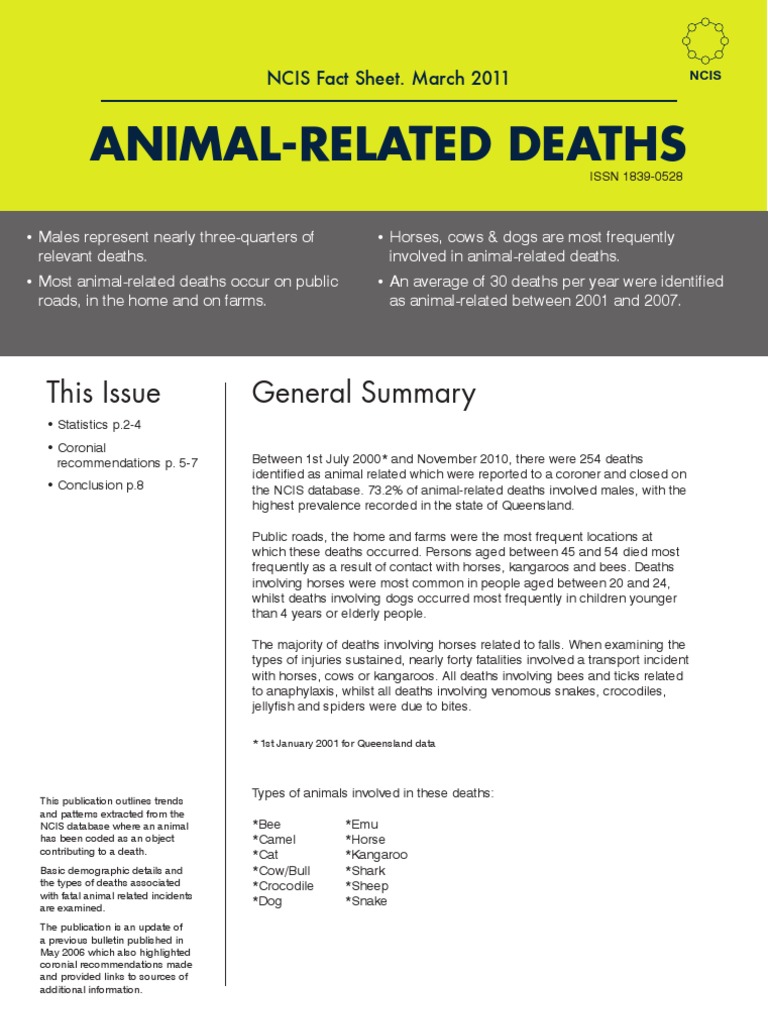 FACT-SHEET - Animal-Related Deaths - Final | Equestrianism | Dogs ...
