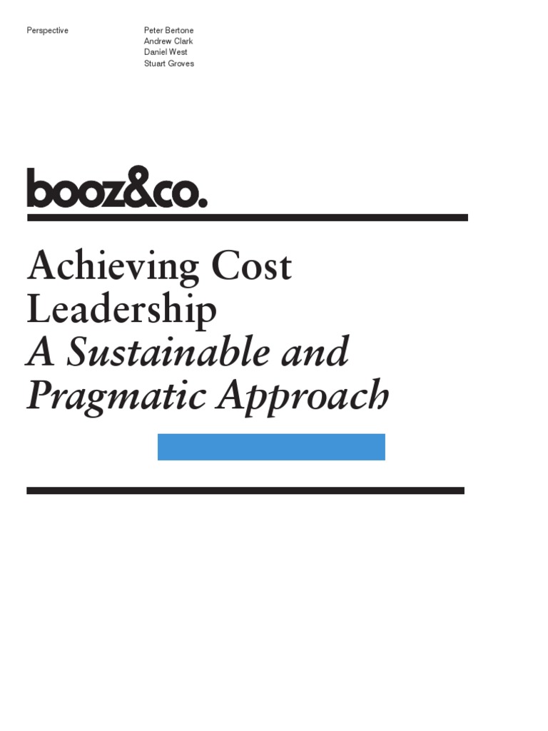 Achieving Cost Leadership | PDF | Sustainability | Lean Manufacturing