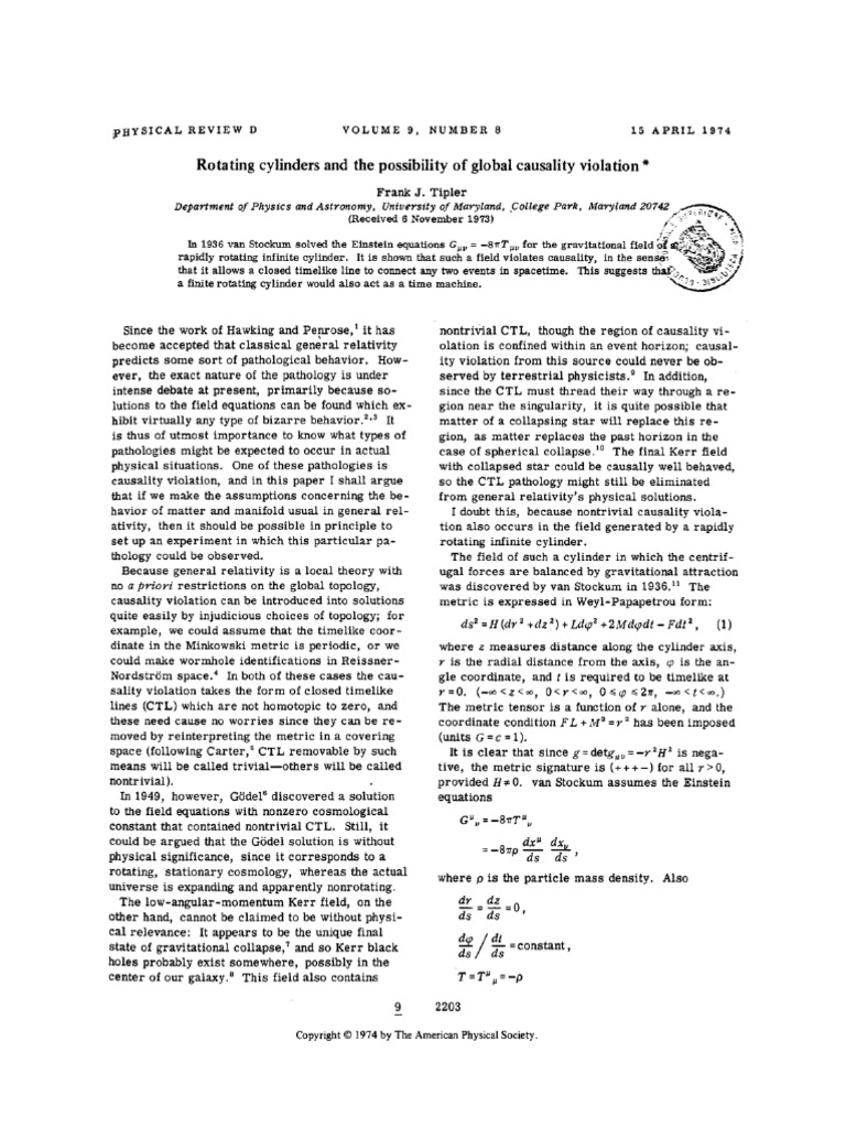 Tipler Rotating Cylinders | PDF