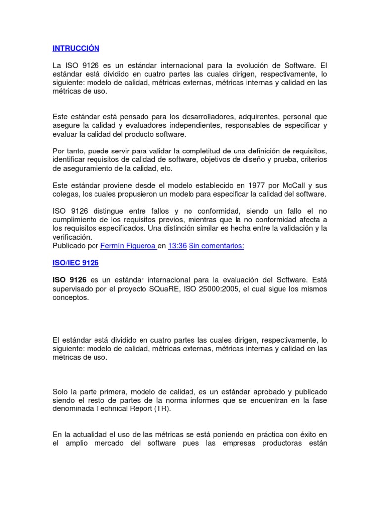 Normas Iso 9126 | PDF