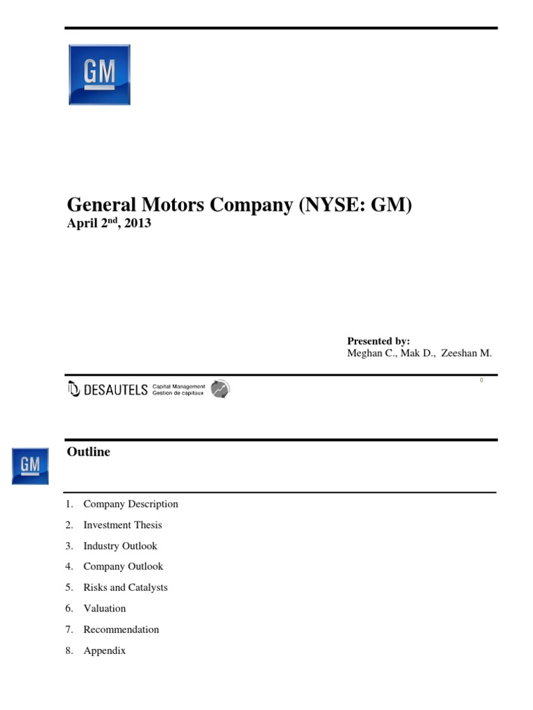 General Motors Internal Initiation (Buy-Side) Report | PDF | General ...