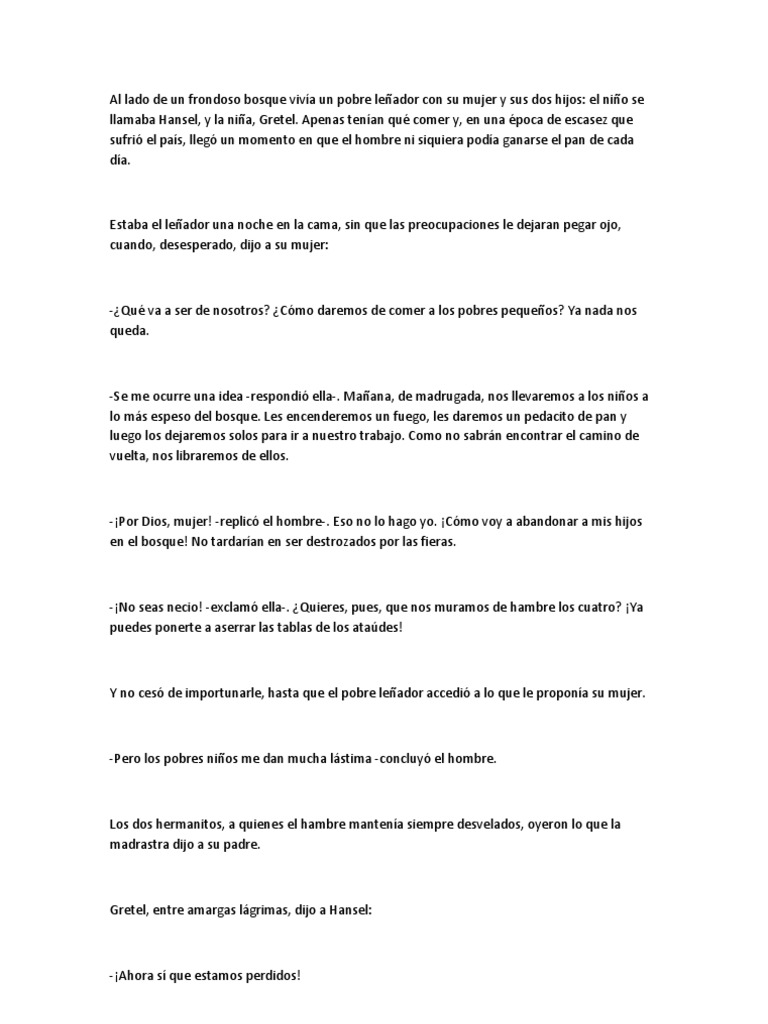 Hansel y Gretel Español | PDF | Hansel y Gretel | Brujería