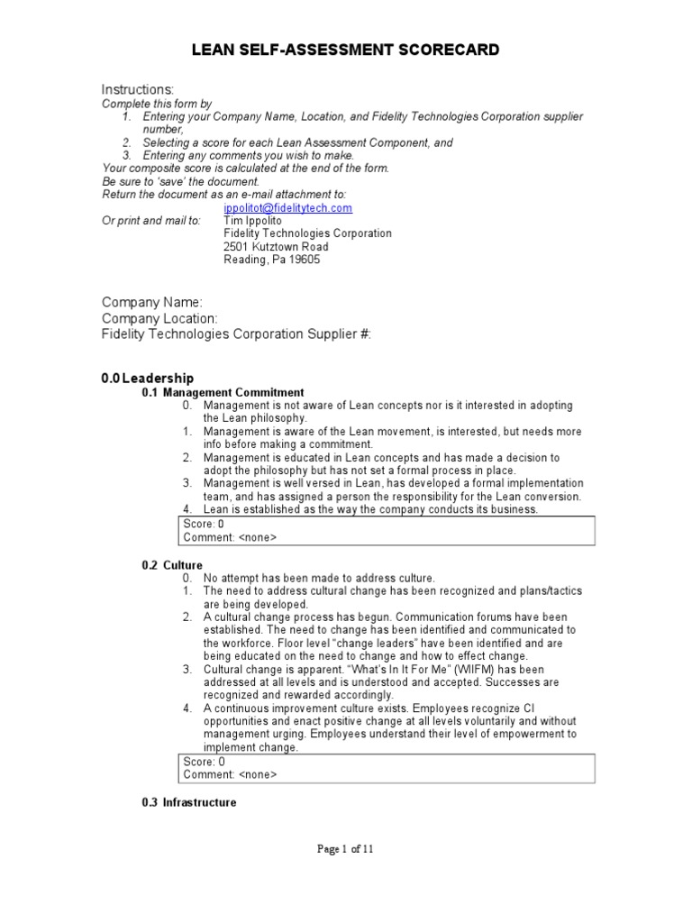 Mapping the Path to Lean Transformation: An Analysis of a Lean Self ...