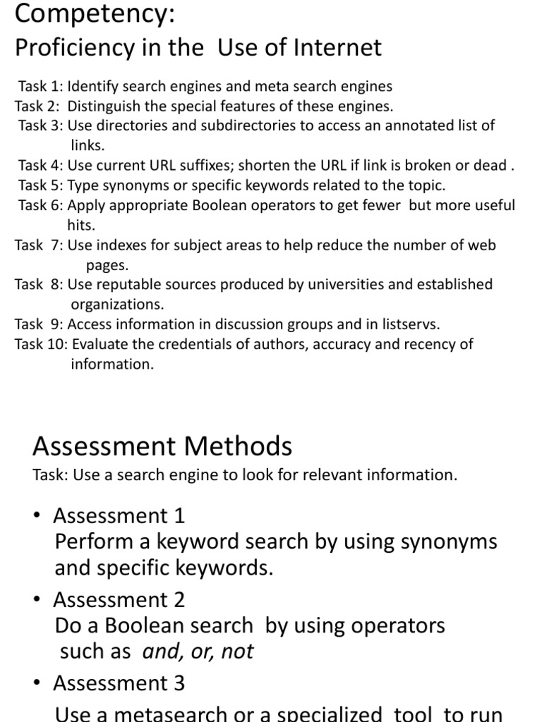 Proficiency in The Use of Internet | PDF | Computers