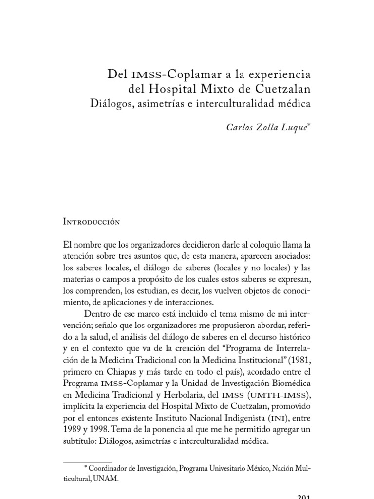 10 IMSS Coplamar Cuetzalan PDF | PDF | México | Medicina