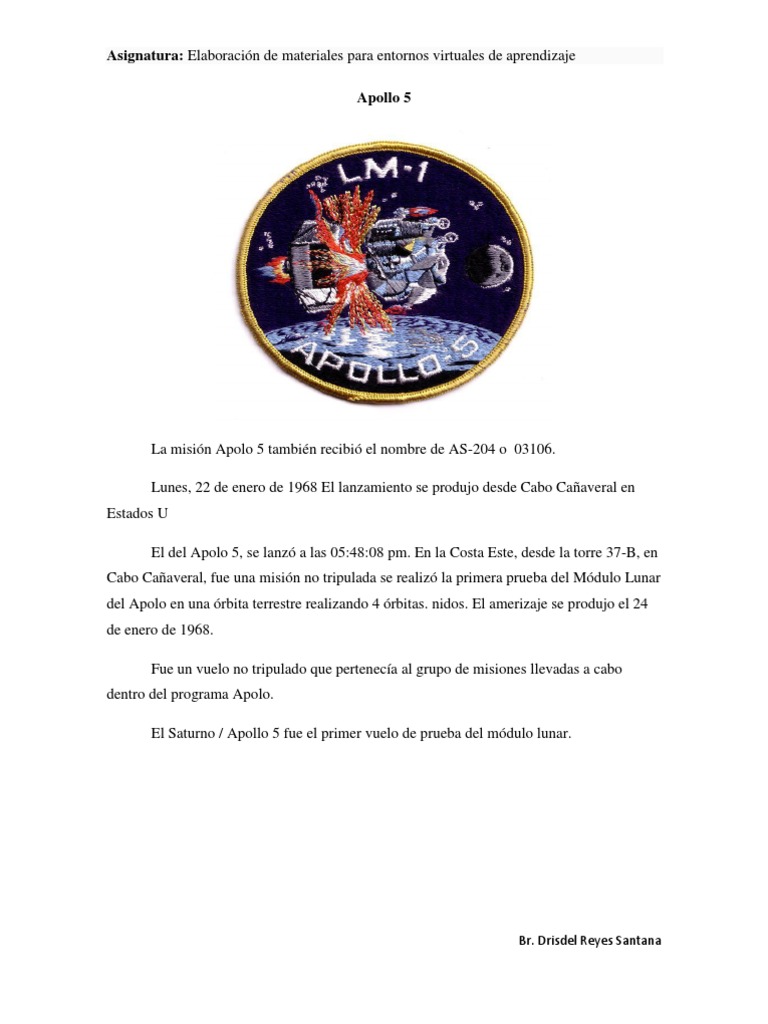 Apolo 5 | PDF