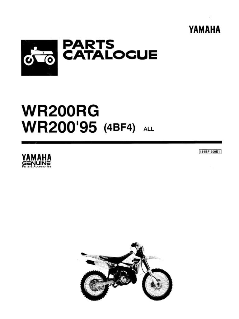 wr200 Parts Catalogue PDF | PDF