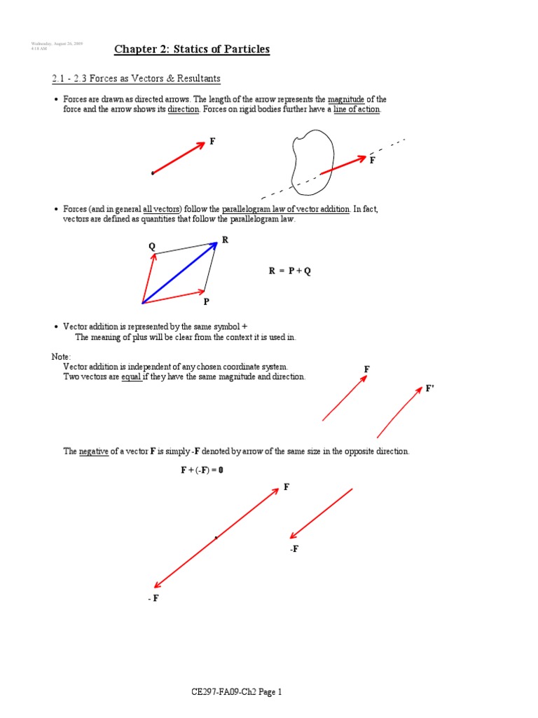 Statics of Particles | PDF | Euclidean Vector | Force