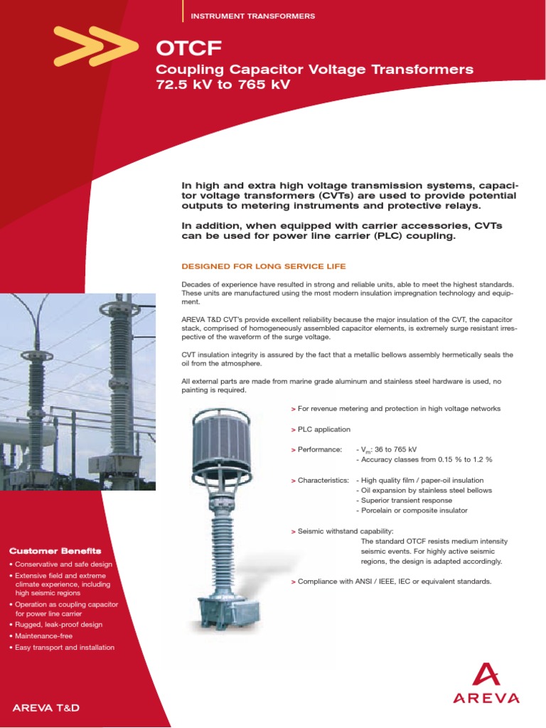 CCVT Products l3 Otcf Ansi 71508 v1 en | PDF | Capacitor | Insulator ...