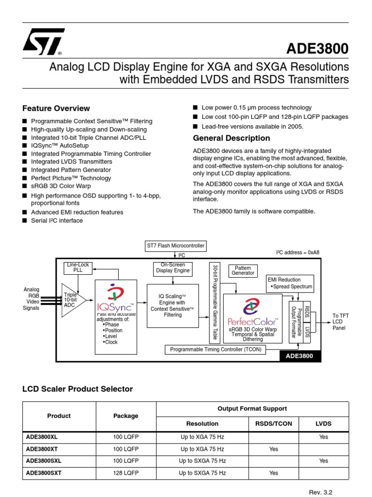 T-CON Schematic PDF | PDF | Analog To Digital Converter | Microcontroller